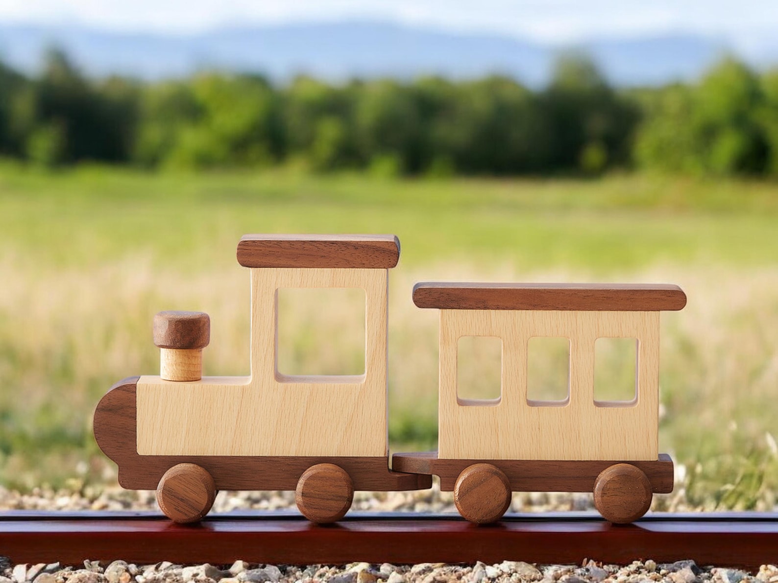 Handmade Wooden Train Set - A Timeless Fun for Kids - Etsy