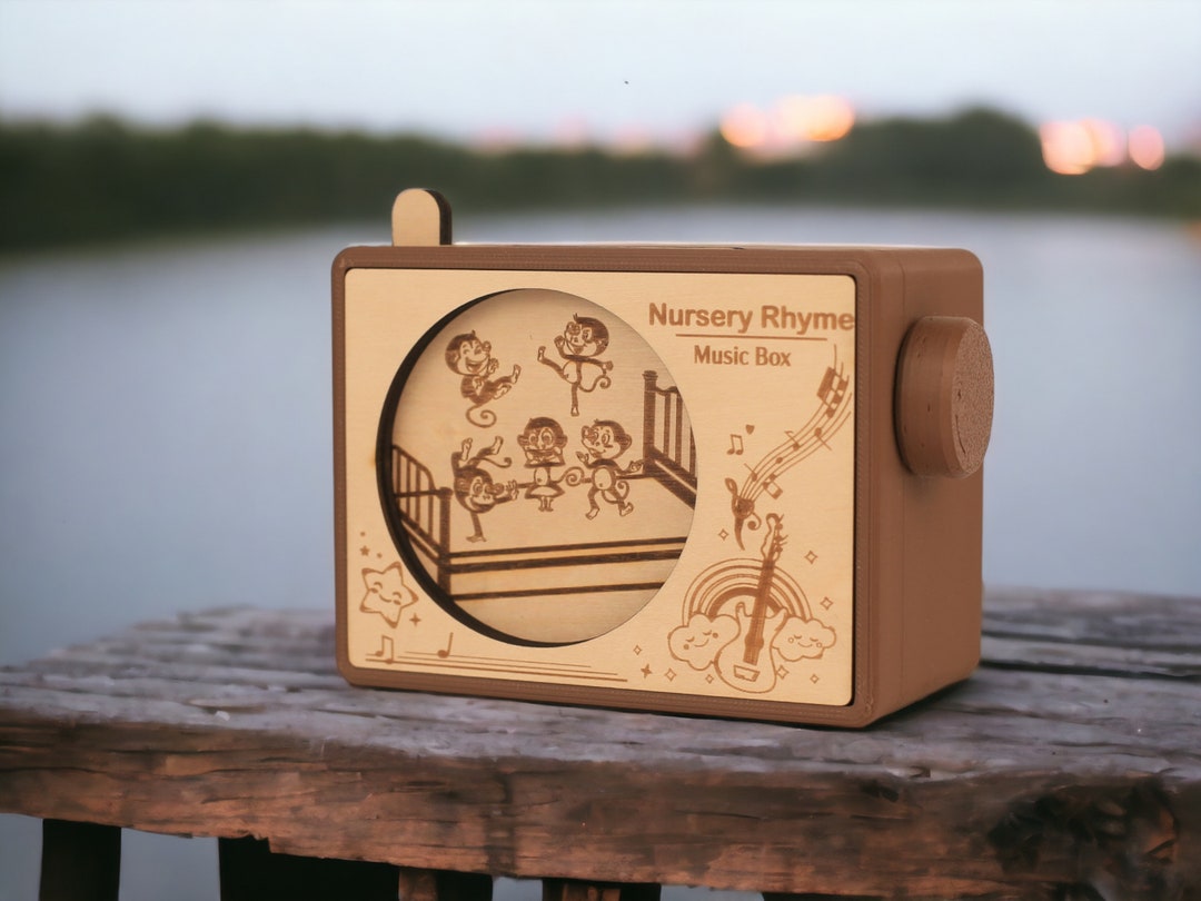 Handmade Tap to Play Nursery Rhyme Music Box | One of a Kind Baby ...