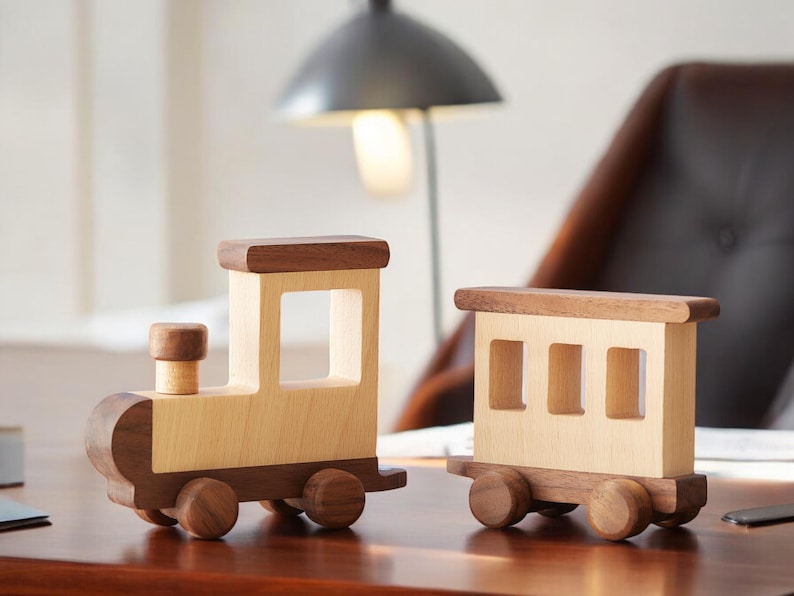 Handmade Wooden Train Set - A Timeless Fun for Kids - Etsy