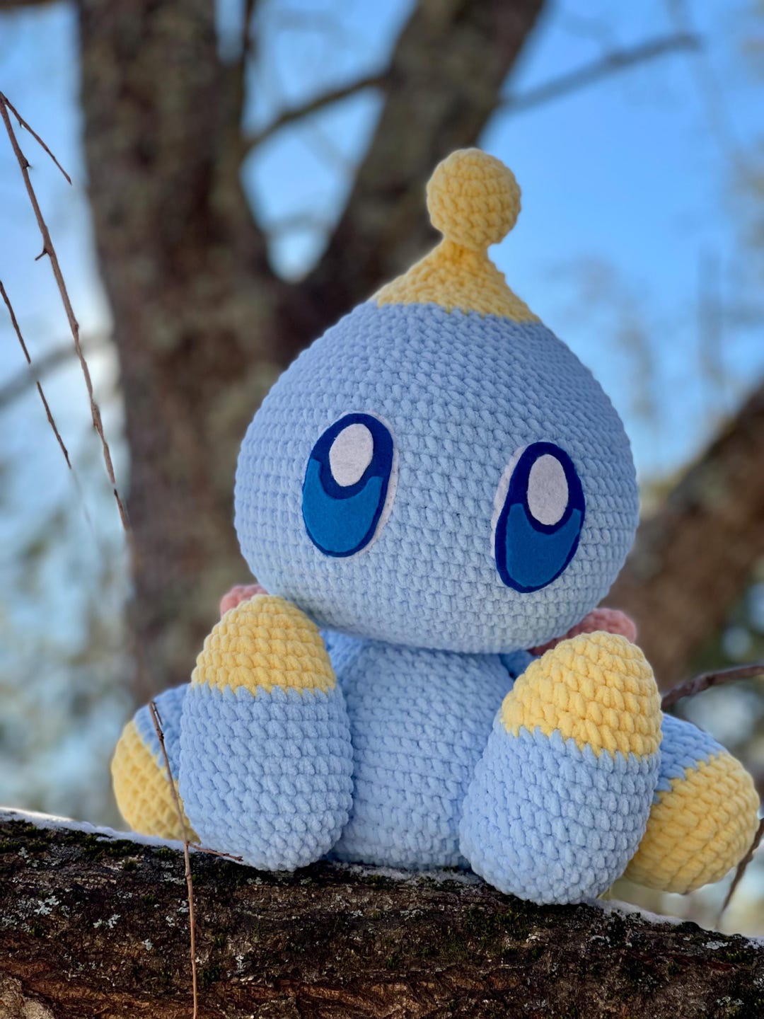 Made to Order - Jumbo Sonic Baby Chao Crochet Plushie Stuffed Animal - Etsy