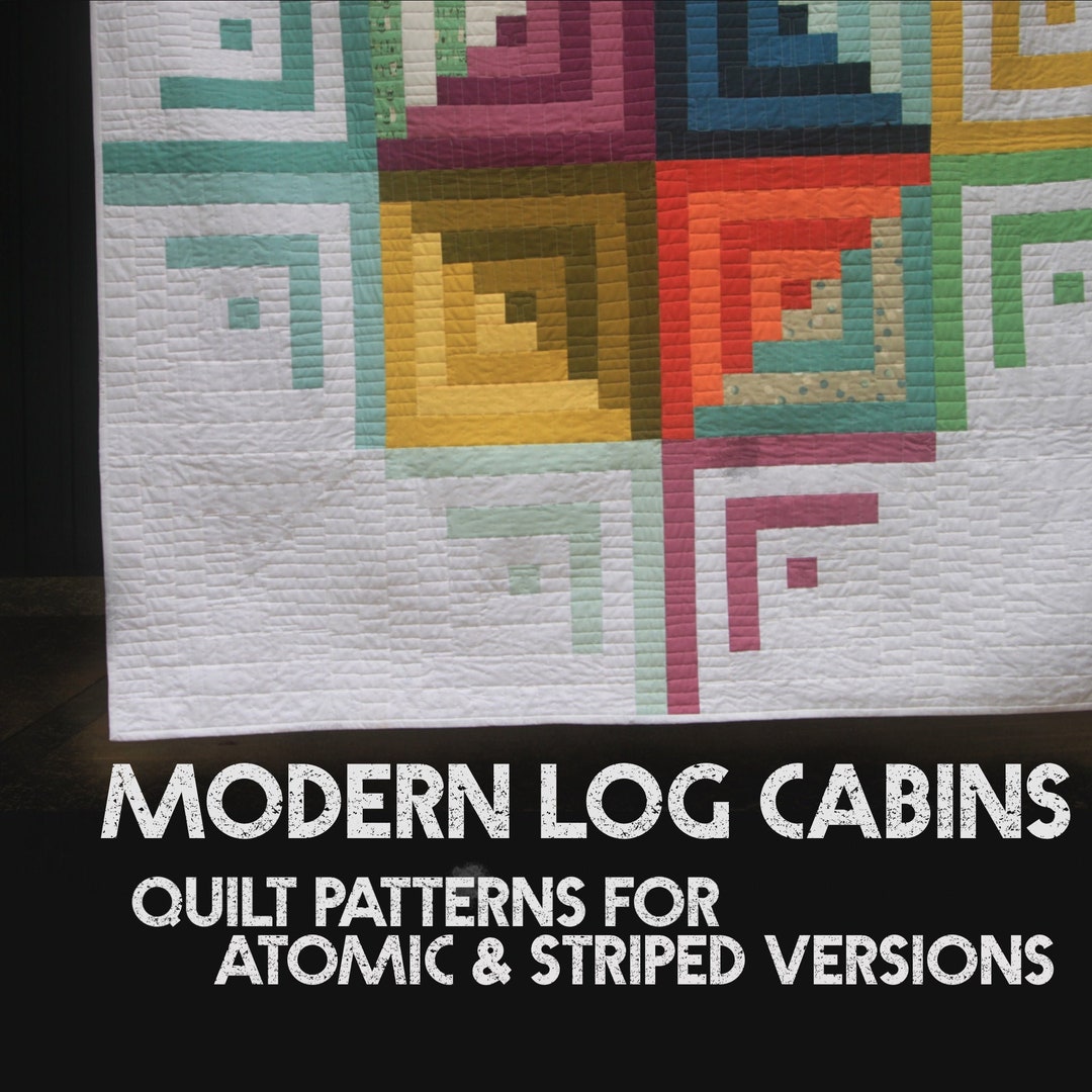 Modern Log Cabins PDF Pattern. Modern Quilt Pattern. Colorful Quilt ...