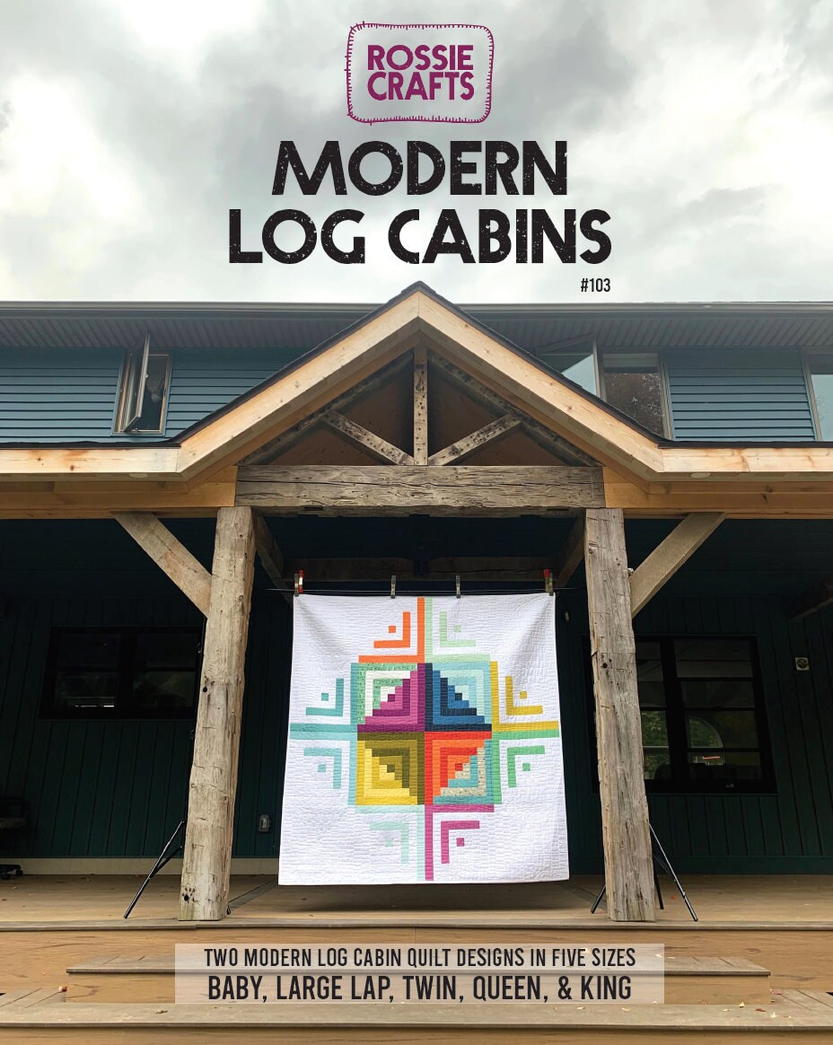 Modern Log Cabins PDF Pattern. Modern Quilt Pattern. Colorful Quilt ...