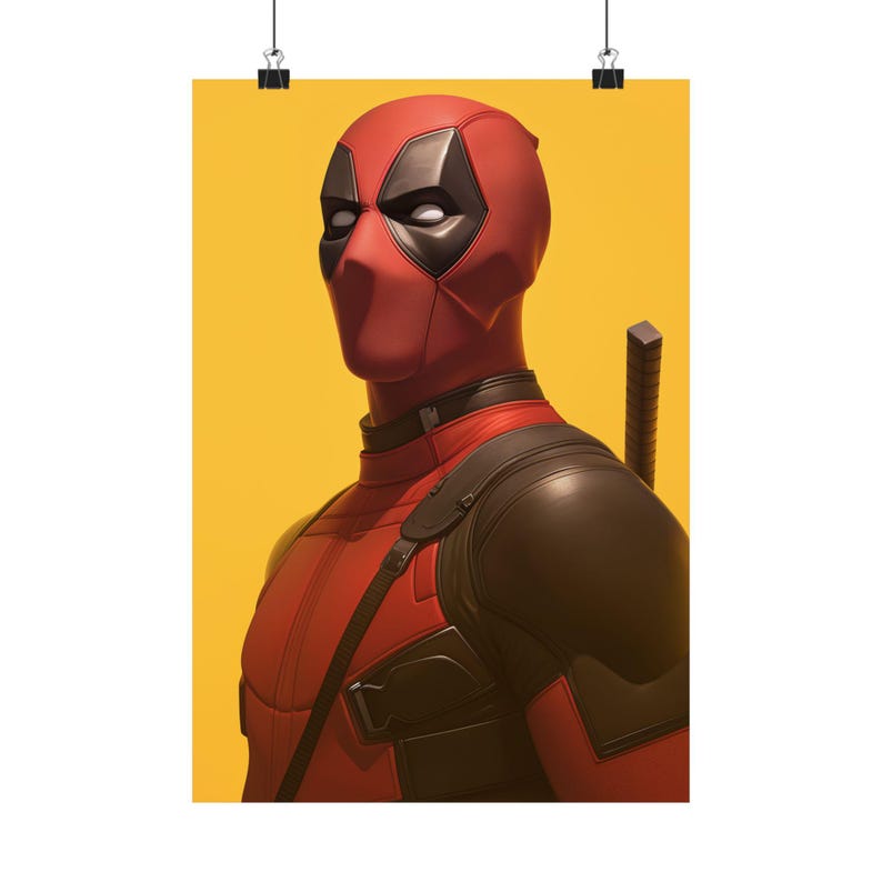 Deadpool Poster, Realistic Portrait, Original Wall Art - Etsy