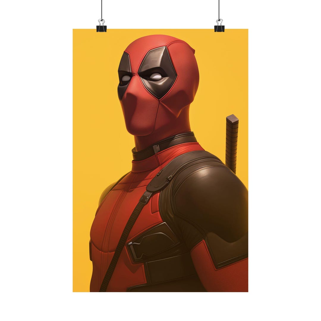 Deadpool Poster, Realistic Portrait, Original Wall Art - Etsy