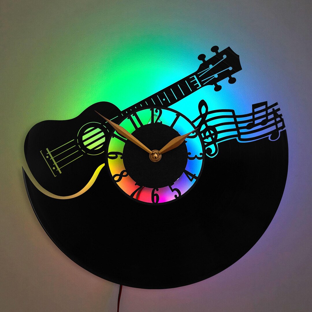 Acoustic Guitar Wall Clock - Etsy
