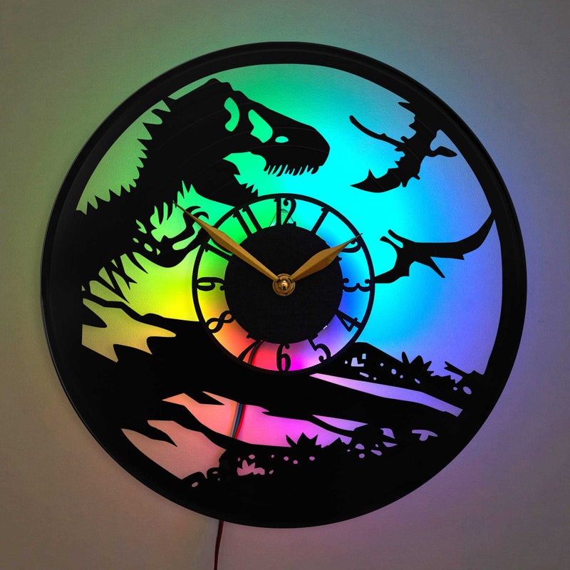 Dinosaur Wall Clock - Etsy