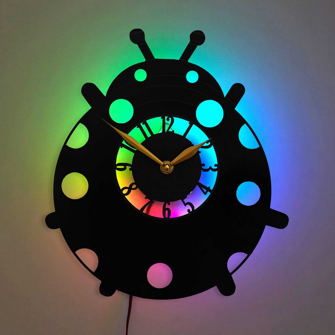 Lady Bug Wall Clock, Nature Inspired Decor, Nature Lover Gift - Etsy