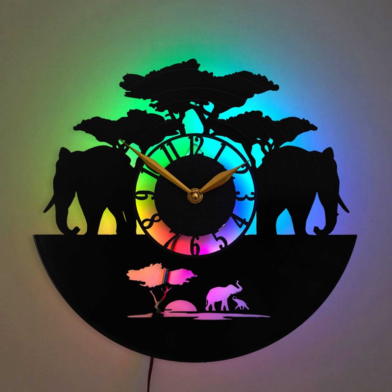 Elephant Clock - Etsy