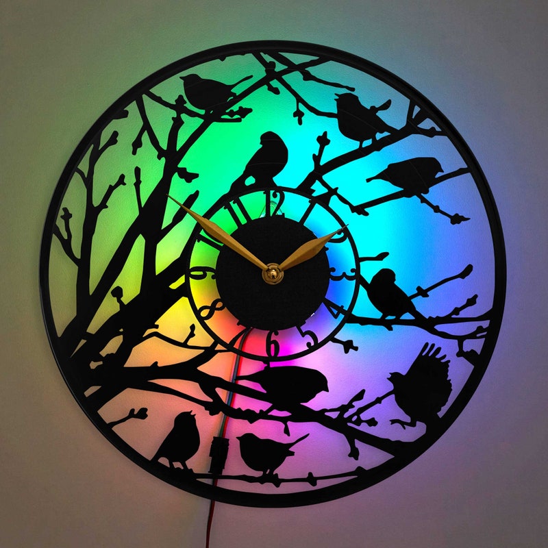 Birds Wall Clock - Etsy
