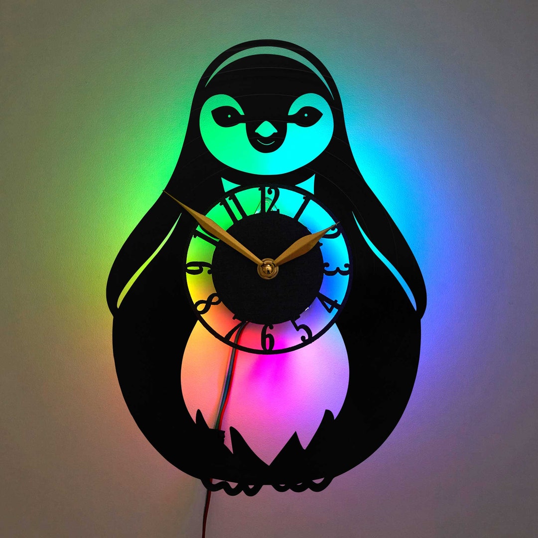 Penguin Clock, Penguin Gift, Penguins Wall Decor, Baby Penguin Design ...