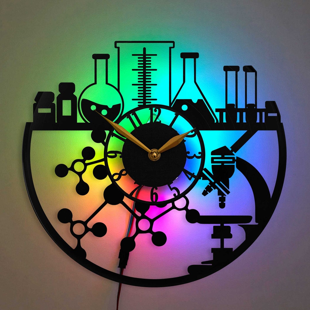 Сhemistry Сlock, Science Gifts, Biology Wall Clock, Science Clock ...