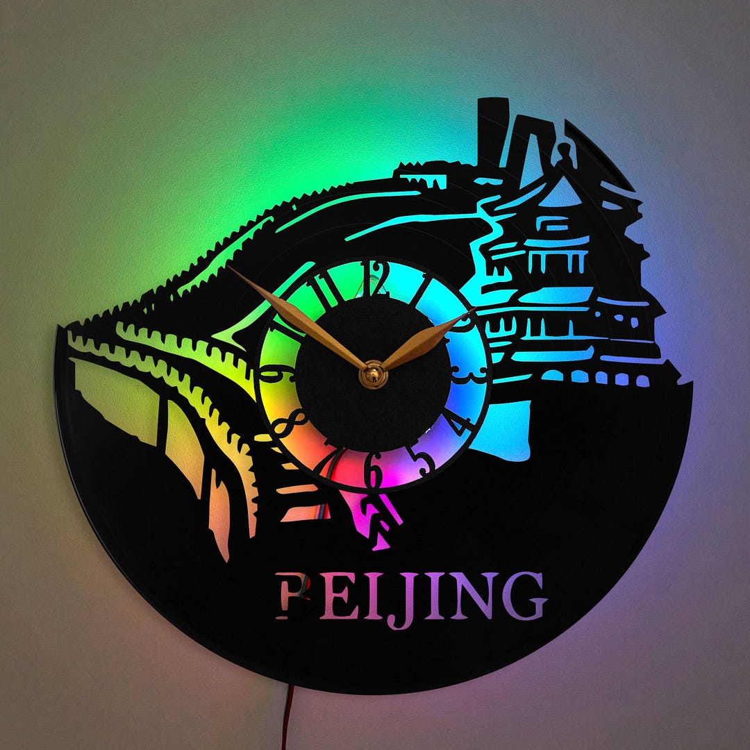 Beijing Clock, Beijing Skyline Clock, Great Wall of China Clock ...