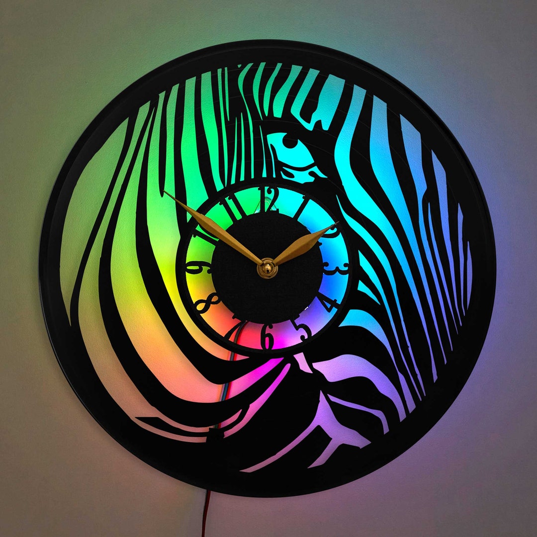 Zebra Clock, Zebra Gift, Zebra Decor, Animal Print Clock, Safari Theme ...