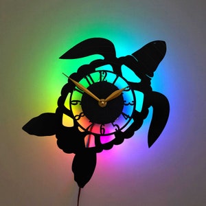 Turtle Clock, Turtle Wall Decor - Etsy
