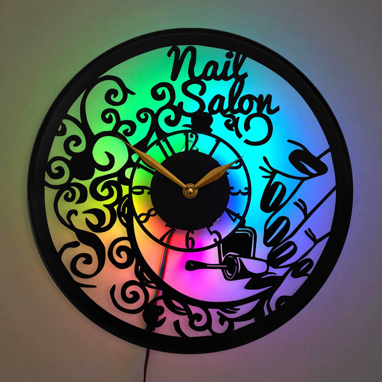 Nail Salon Wall Clock, Beauty Salon Wall Clock, Gift Idea for Women - Etsy