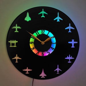 Aviation Clock, Aviation Gift, Airplane Clock, Plane Clock, Pilots ...