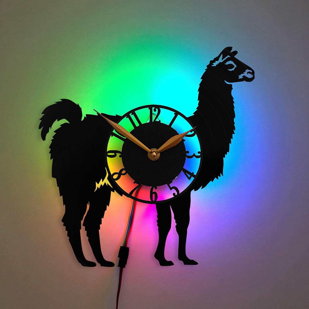 Camel Clock, Llama Clock, Animal Theme Clock, Animal Lover Gift - Etsy