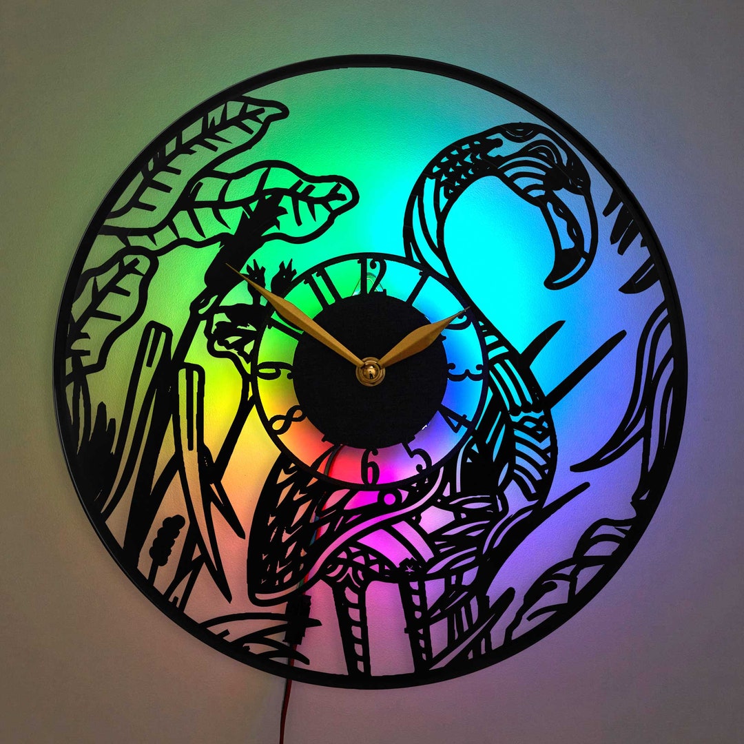 Flamingo Clock, Flamingo Gift, Flamingo Decor, Tropical Bird Decor ...