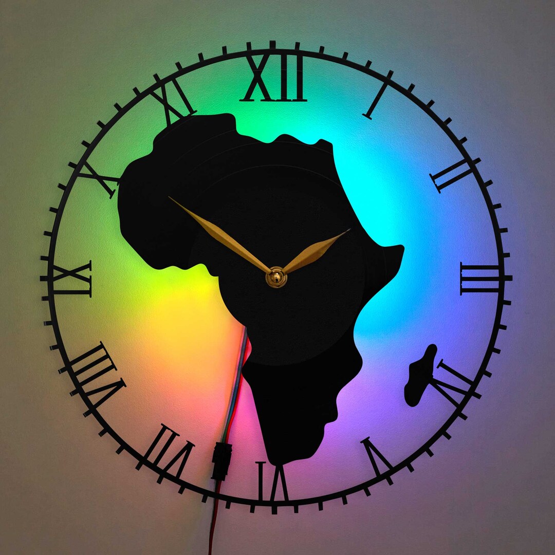 Africa Map, Clock Africa Decor, Africa Gift - Etsy UK