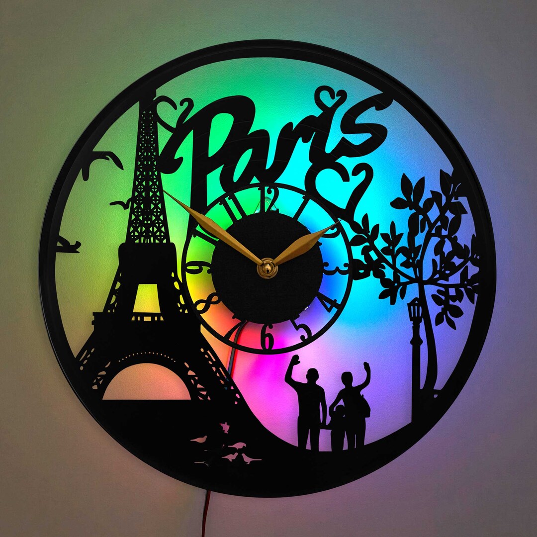 Paris Clock, France Clock, Eiffel Tower Clock, Paris Decor, Romantic ...