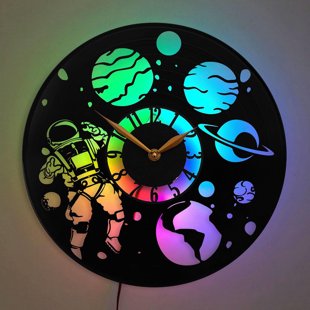 Space Theme Wall Clock, Space Theme Decor - Etsy