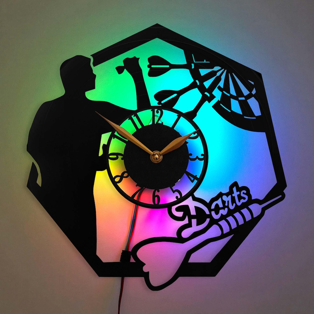 Darts Clock, Dartboard Clock - Etsy