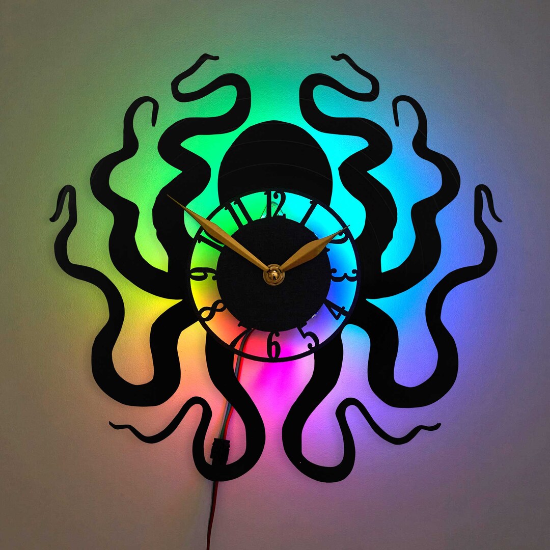 Octopus Clock, Octopus Wall Decor, Octopus Gift Idea - Etsy