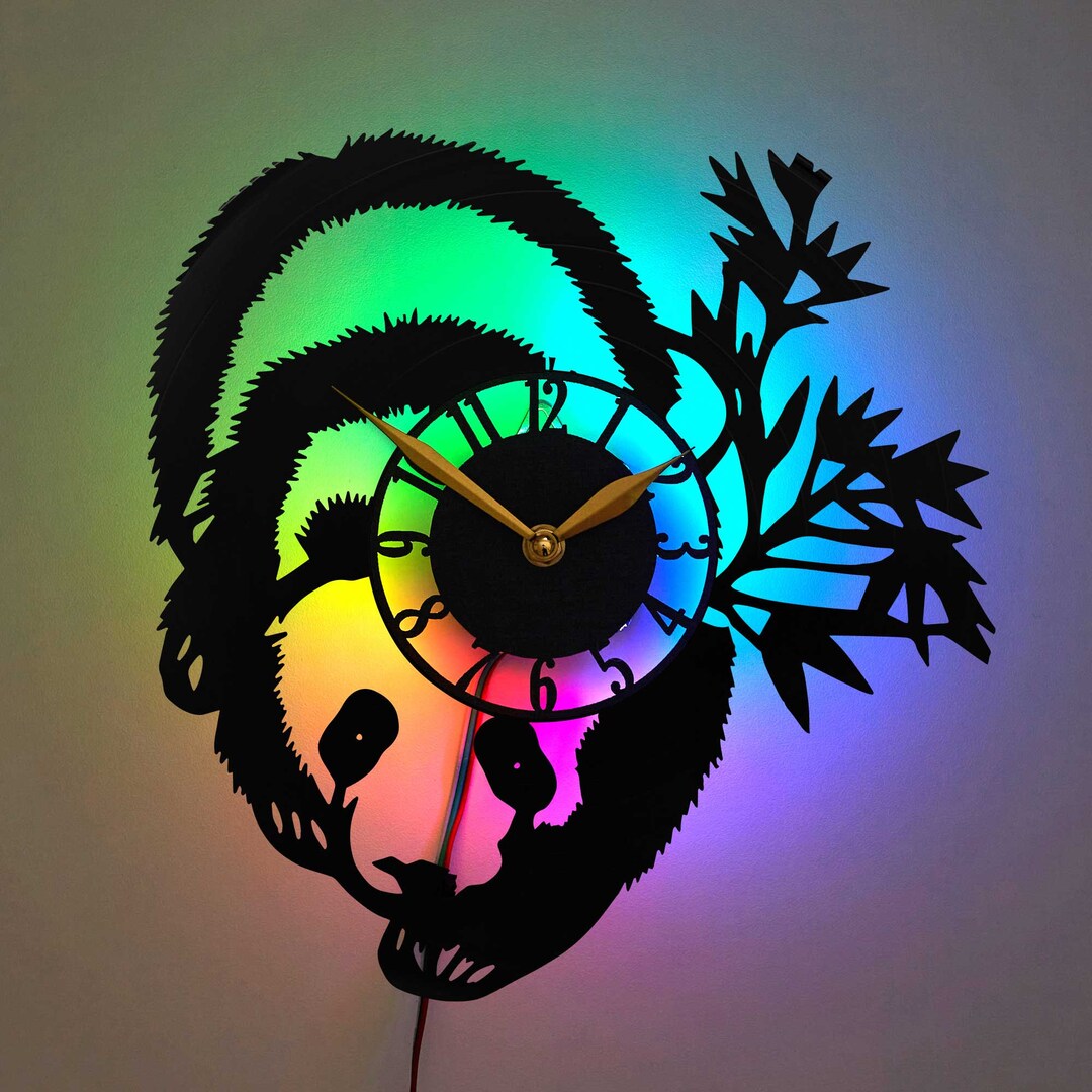 Buy Panda Clock, Panda Gift, Panda Wall Decor, Panda Design, Wildlife ...