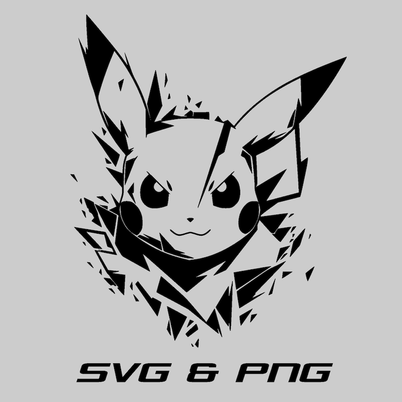Pikachu Silhouette - Etsy