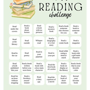Printable 30-day Reading Challenge Tracker | Digital Download | Fun ...