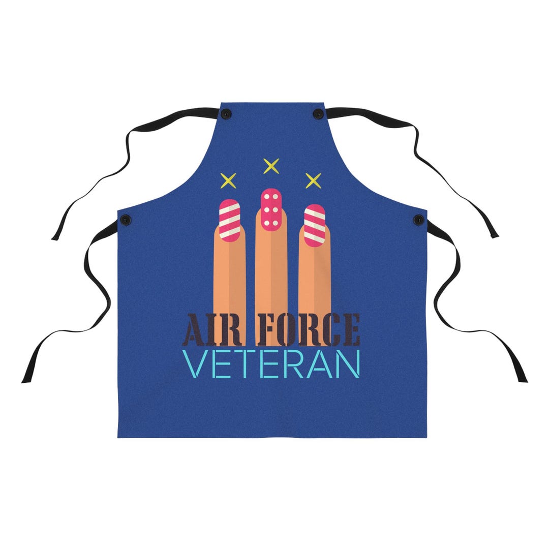 Air Force Veteran Apron, Military Wife Gift, Veteran Mom Cooking Apron ...