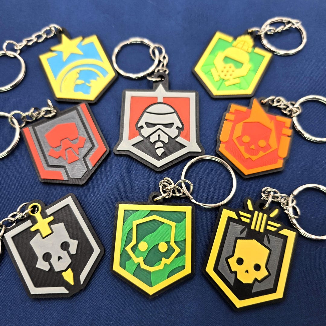 Unique Helldivers Rank Keychain, Gaming Gear Essential, Custom-made ...