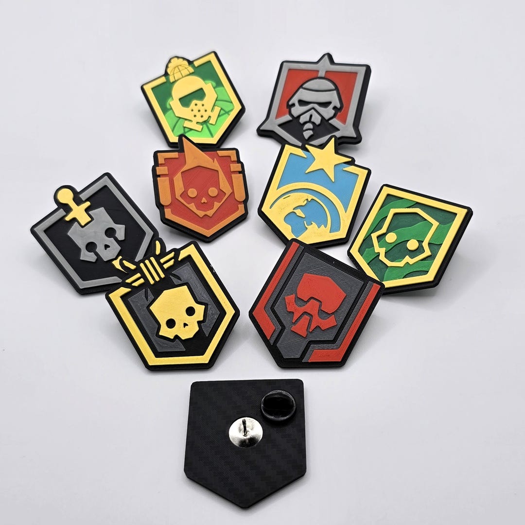 Helldivers 2 Warbond Rank Pin. Exclusive Collectible Gamer Badge Rubber ...
