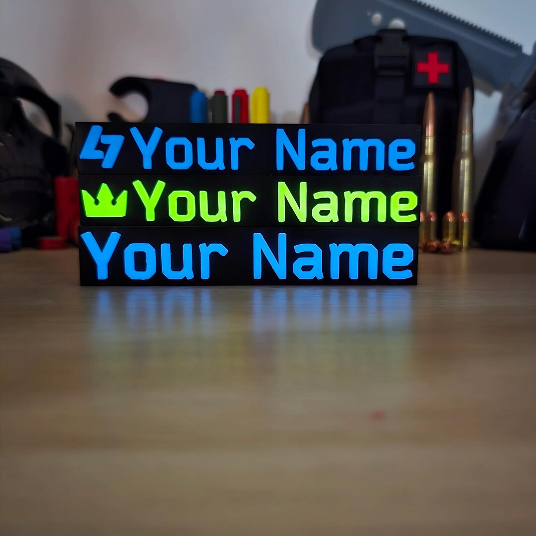 Custom Gamer Tag Nameplate Tarkov Style, Personalized Streaming Sign ...
