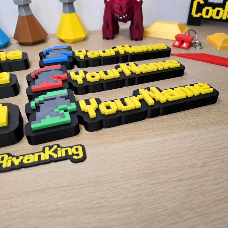 Custom Runescape Nameplate Personalized Gaming Desk Decor, OSRS Ironman ...