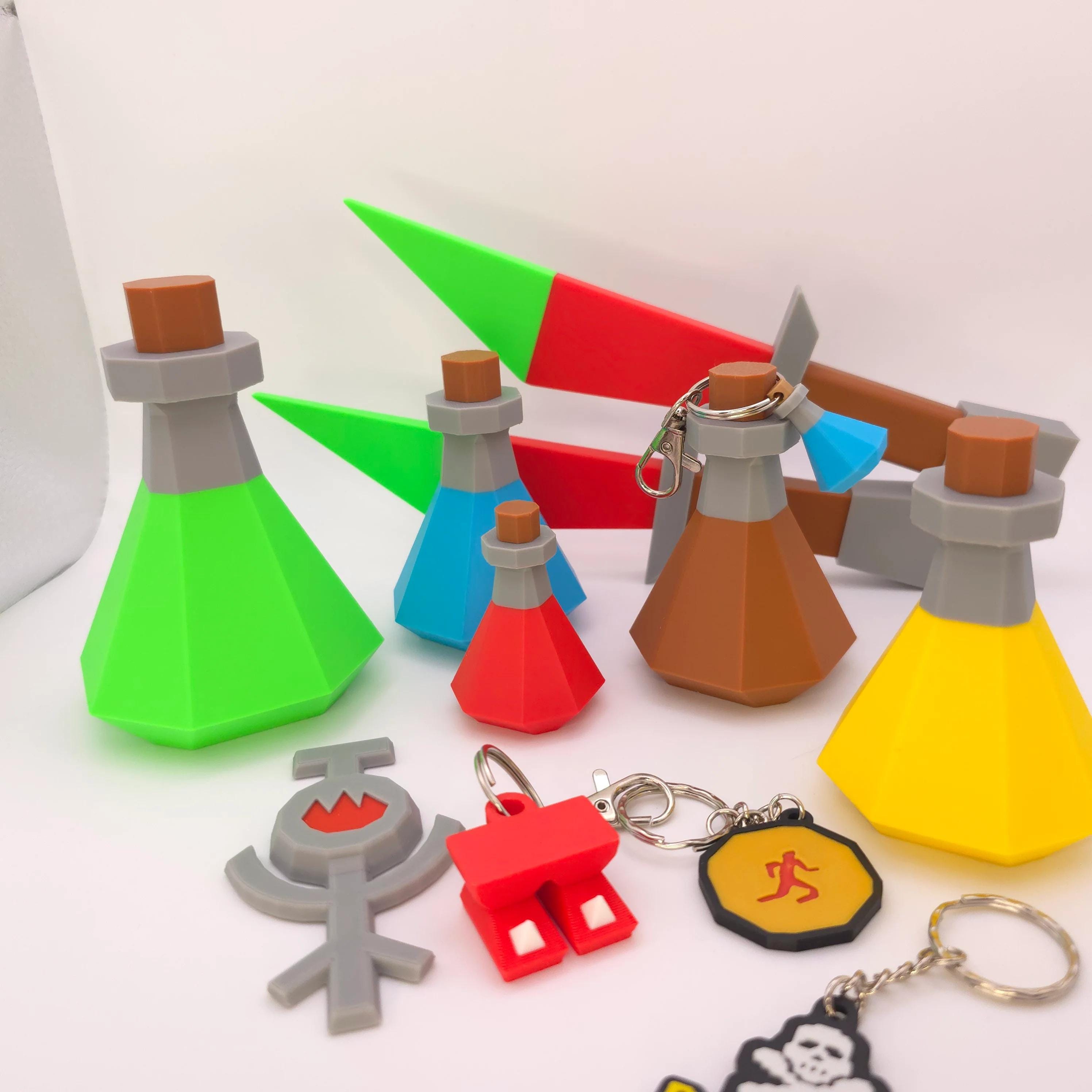 Runescape Potion Bottle With Lid, Custom 3D Printed OSRS RS3 Desk Decor ...