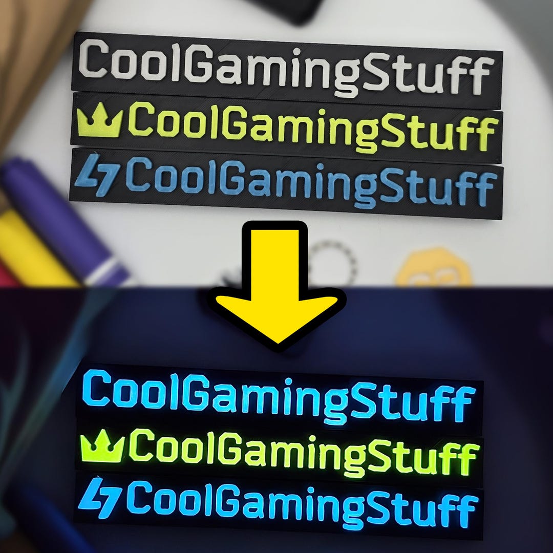 Glow in the Dark Tarkov Font Nameplate Custom Gamer Tag Sign 3D Printed ...