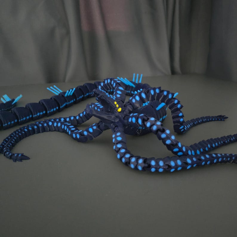Gargantuan Leviathan 3D Printed Articulated Toy Model Subnautica ...