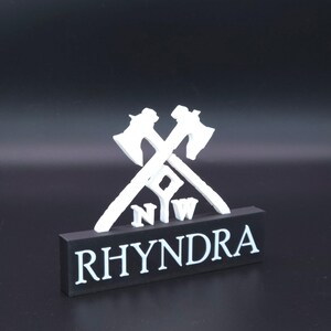Custom New World Nameplate 3D Printed Gaming Tag Personalized Black ...
