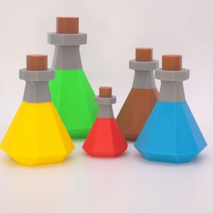 Custom 3d-printed Runescape Potion Bottles - Multiple Sizes, Removable ...