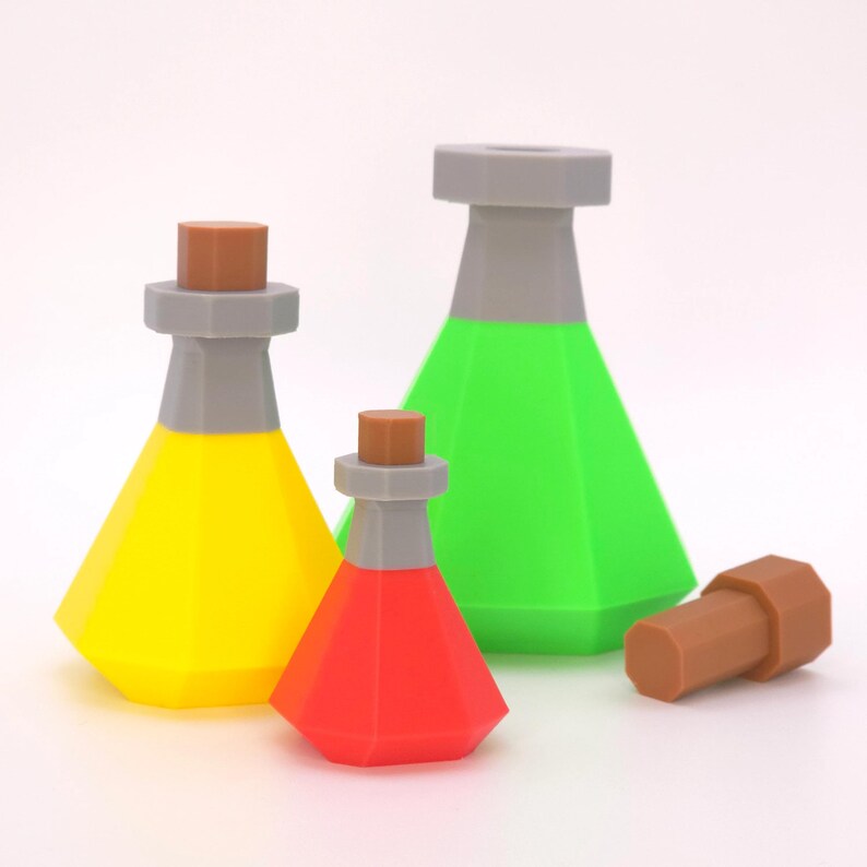 Runescape Potion Bottle With Lid, Custom 3D Printed OSRS RS3 Desk Decor ...