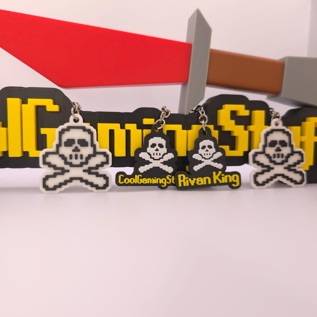 Custom 3d-printed Runescape PK Skull Keyring - Classic or Personalized ...