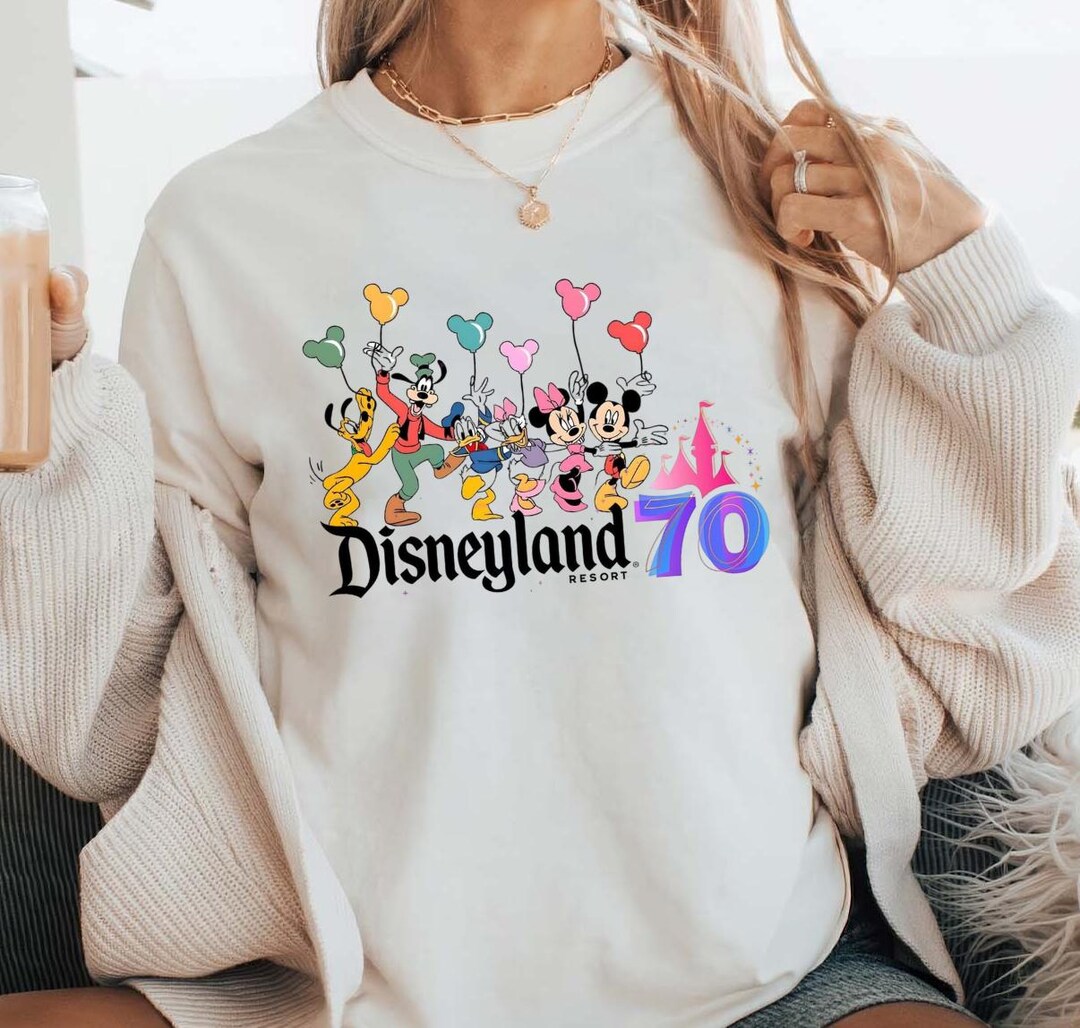Disneyland 70th Celebration Comfort Colors Shirt, Disney Character ...