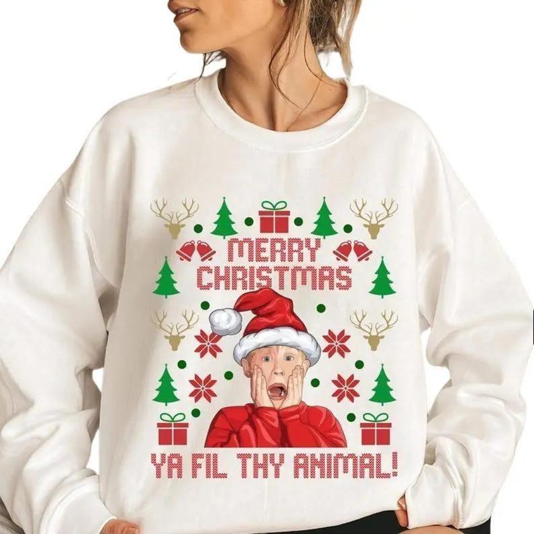 Ya Filthy Animal Merry Christmas Kevin Shirt, Home Alone Merry ...