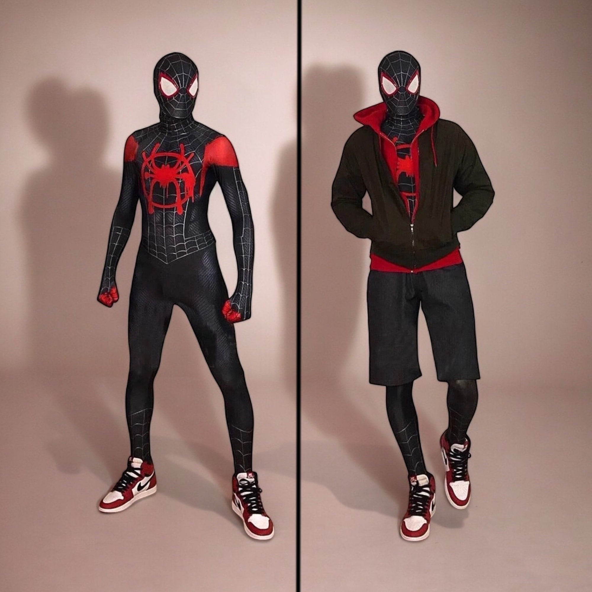 Miles Morales Spider-man Jumpsuit Cosplay Costume Bodysuit Adult ...