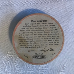 Lady Esther Facial Powder “lucky Rose” Box - Etsy