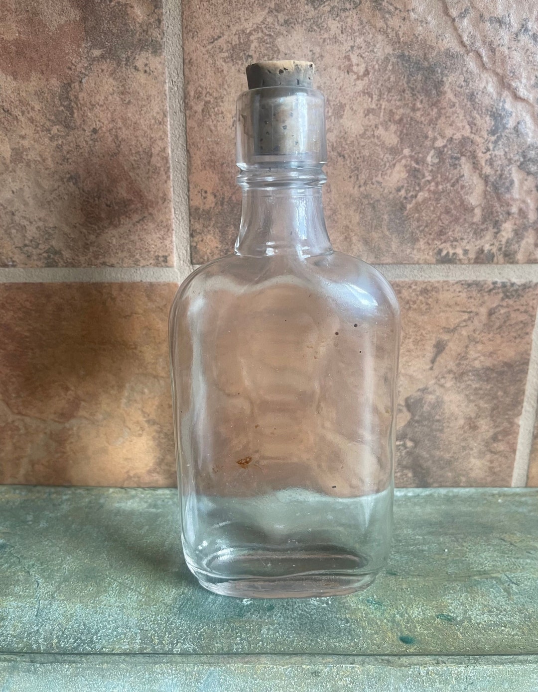 Antique 1800s Whiskey Bottle, Flask With Cork - Etsy