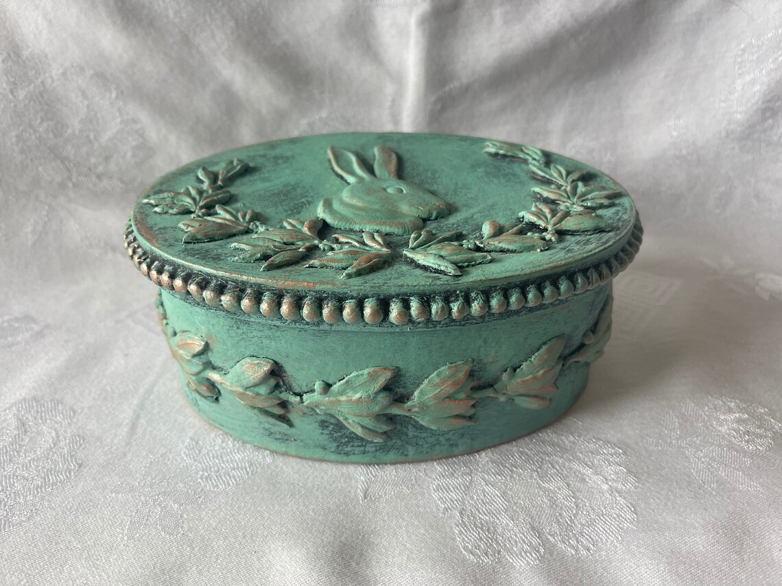 Hand Made Paper Mache Storage / Keepsake / Gift Box With Hare - Etsy