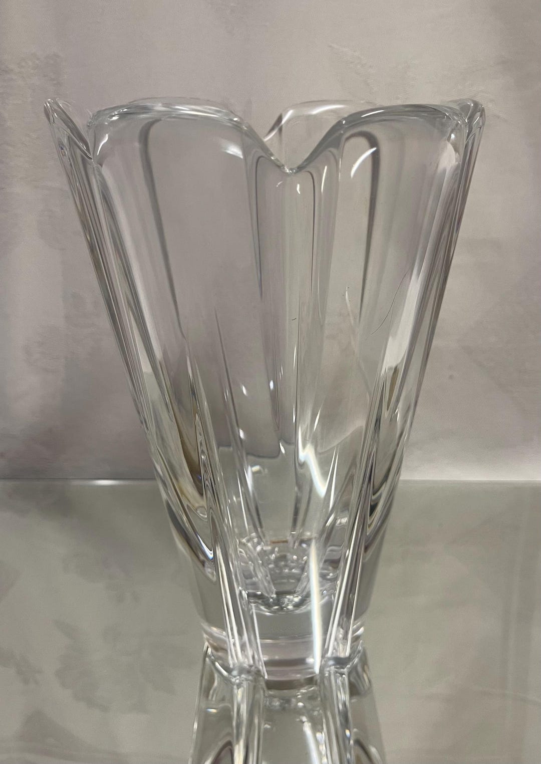 Vintage Tall Orrefors Art Glass Flower Vase by Lars Hallsten in Corona ...