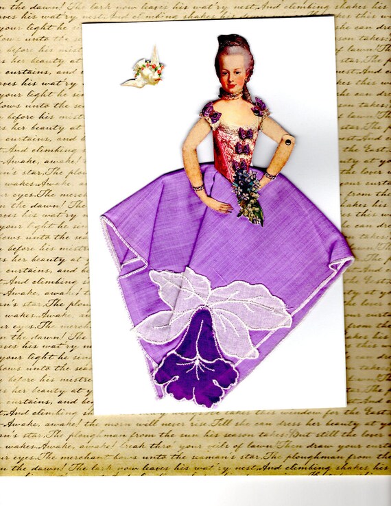 Vintage Image Easter Greetings Blank Note Card Handmade Victorian ...